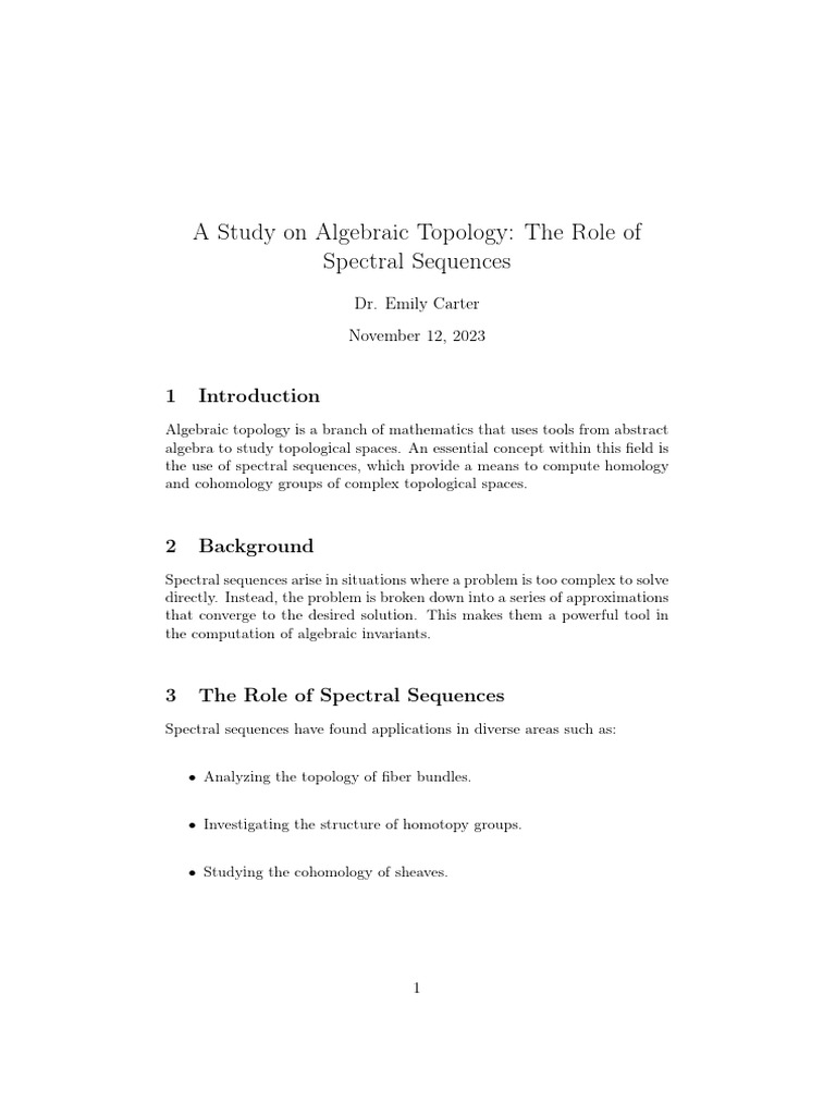 Spectral Sequences in Algebraic Topology | PDF