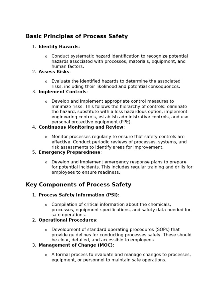Basic Principles of Process Safety | PDF | Risk | Safety