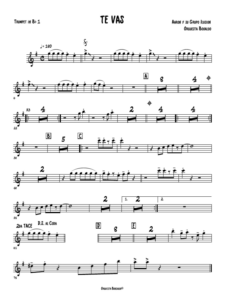 Grupo Ilusion - Te Vas | PDF