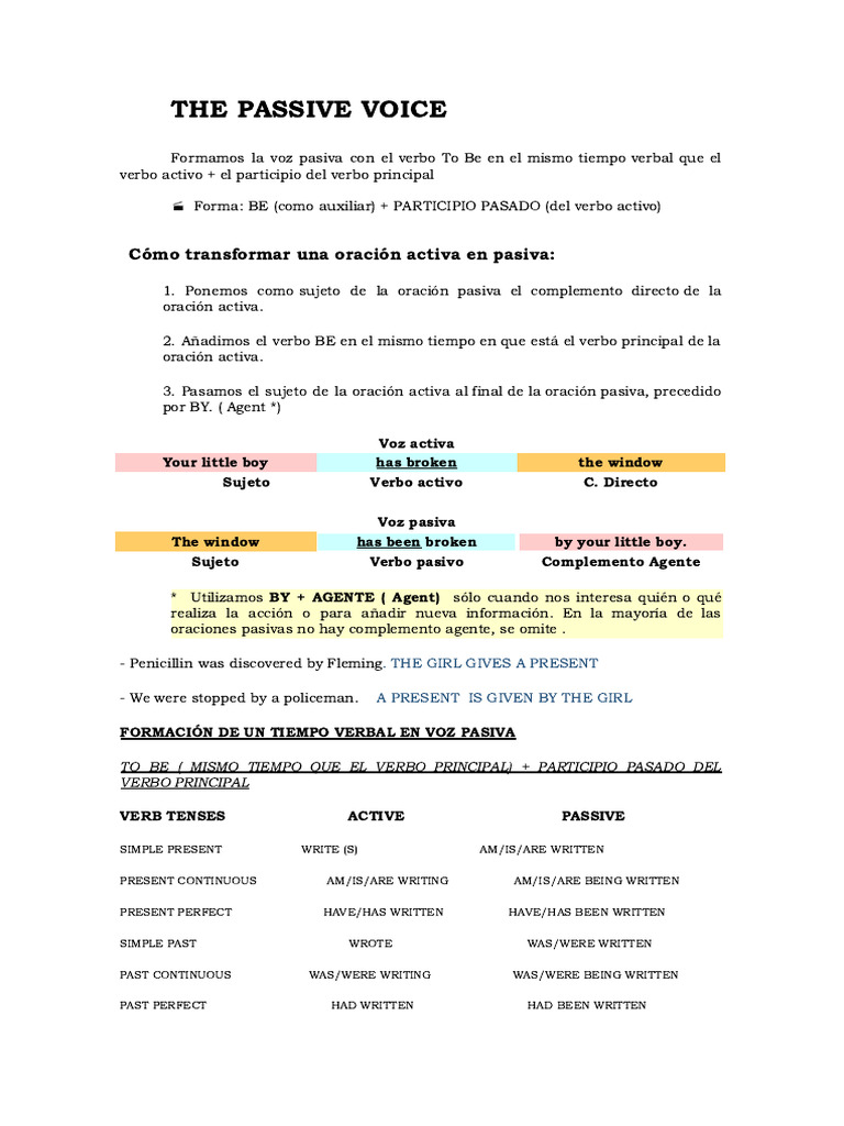Passive Voice | PDF | Semantic Units | Languages