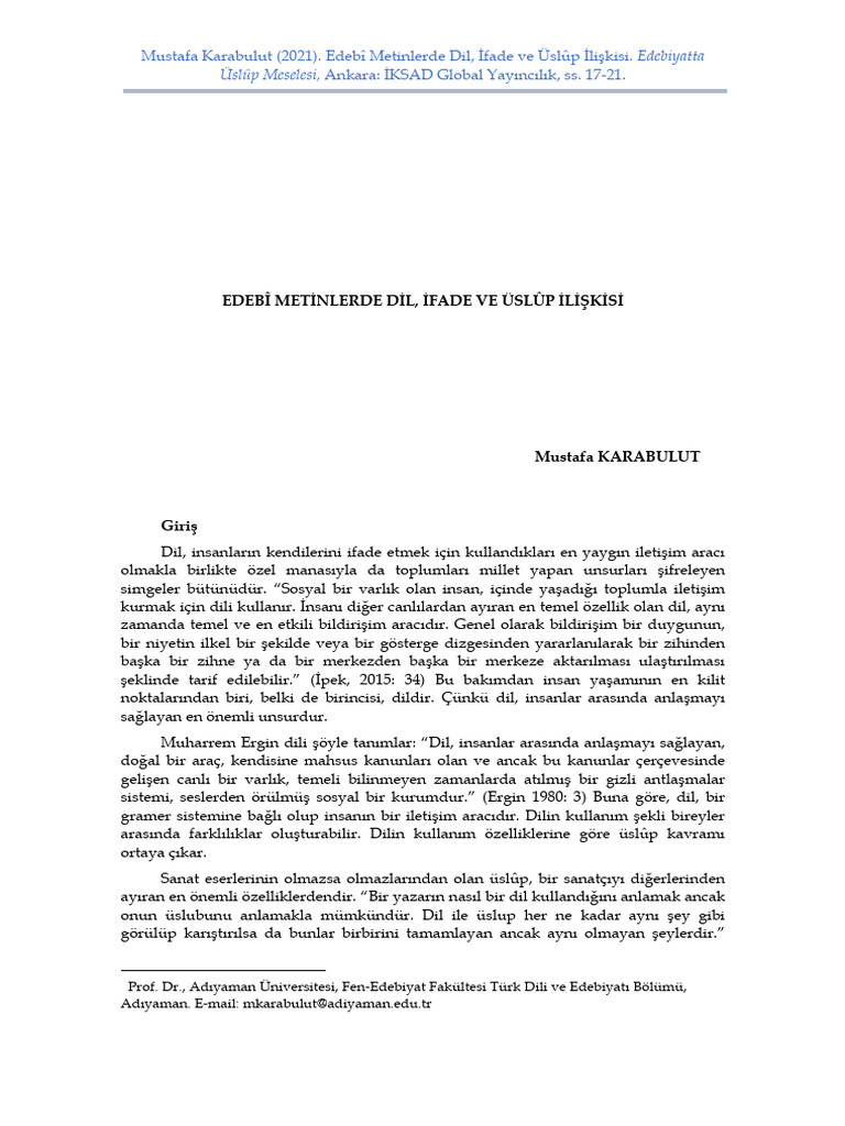 Edebi Metinler | PDF