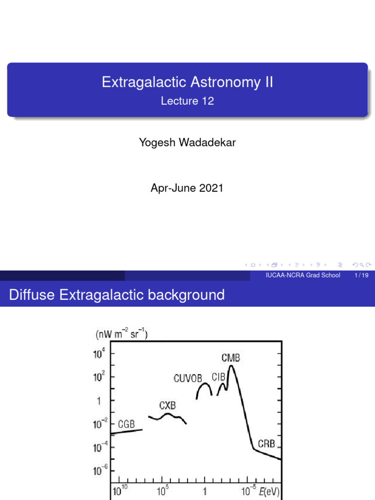 Lect 12 | PDF | Redshift | Physics
