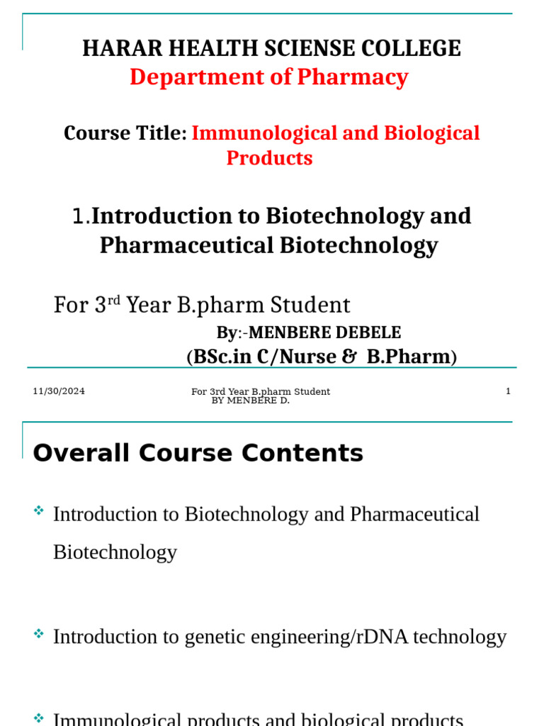Introduction to Pharmaceutical Biotechnology | PDF | Biotechnology ...