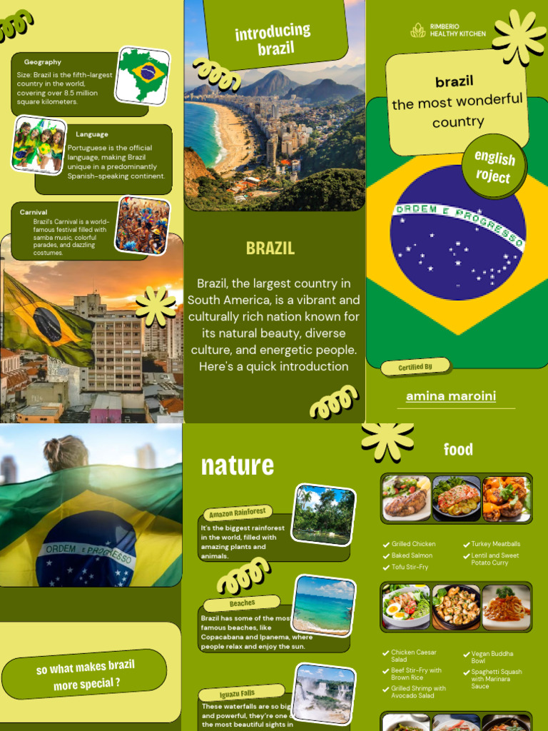 Green Organic Healthy Diet Menu Catering Promotion Trifold Brochure ...