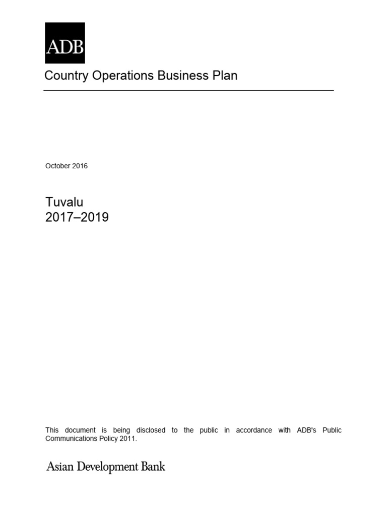 Country Operations Business Plan: October 2016 | PDF | Asian Development Bank | Infrastructure