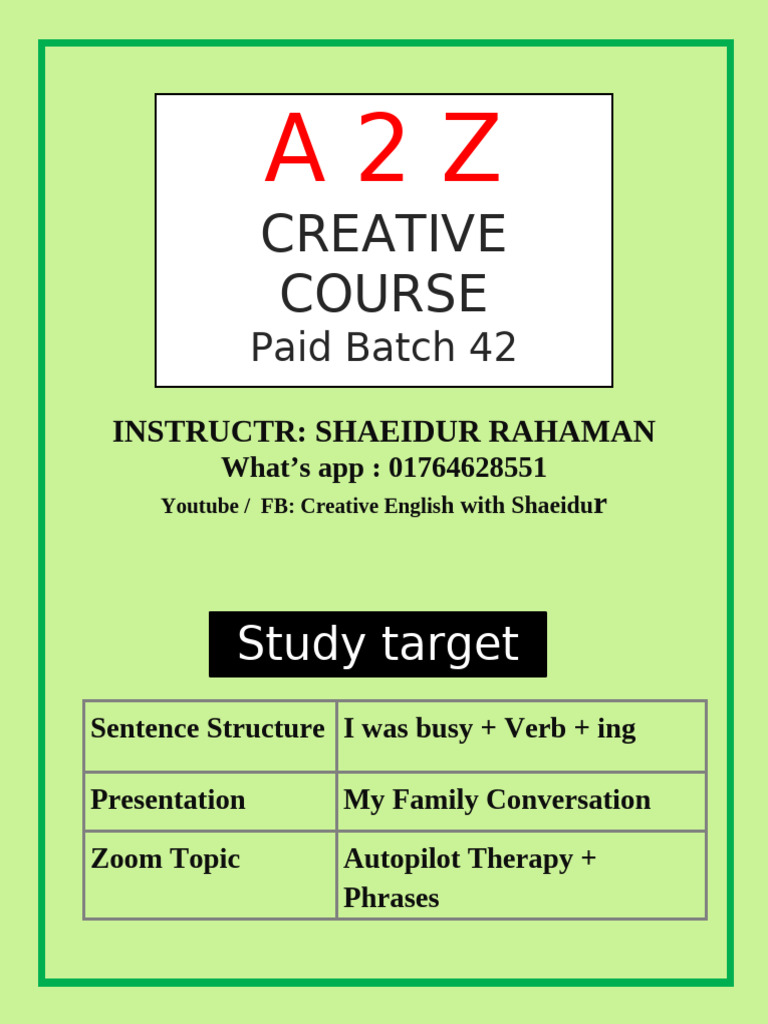 42 Batch Study Mission 90 Days | PDF | English Language | Linguistic ...