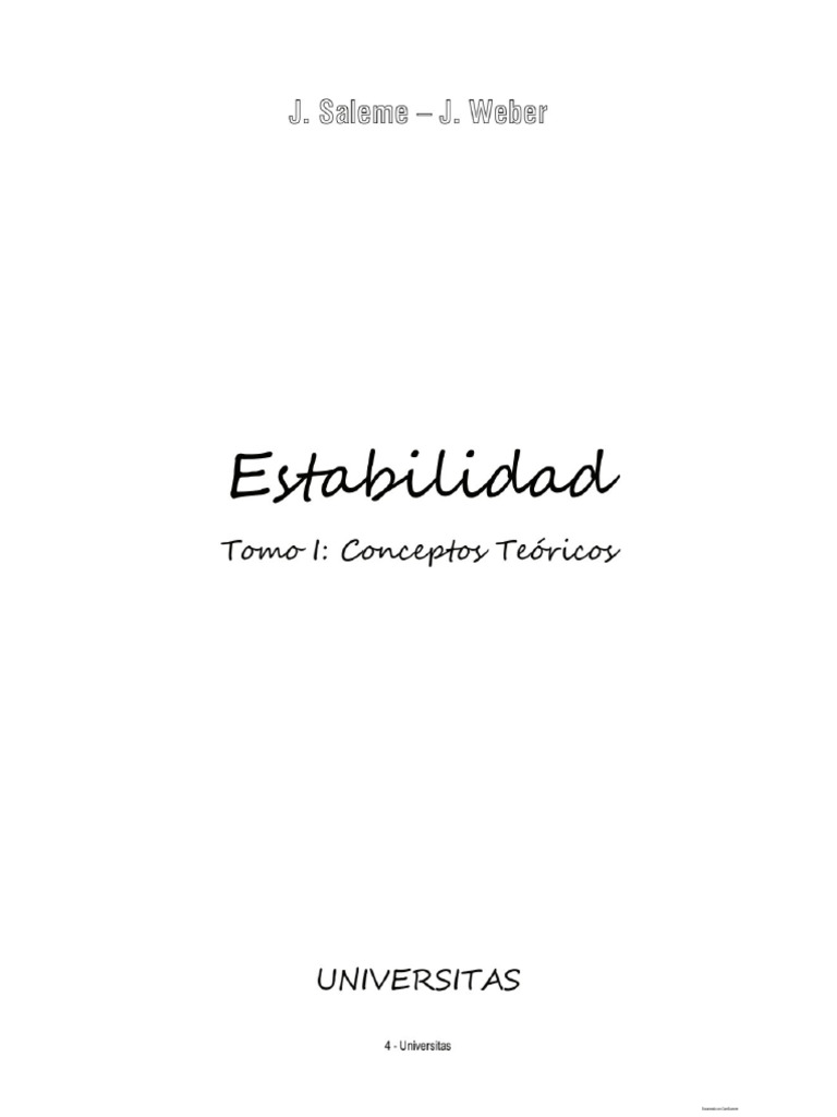 LIBRO Estabilidad Tomo 1 | PDF
