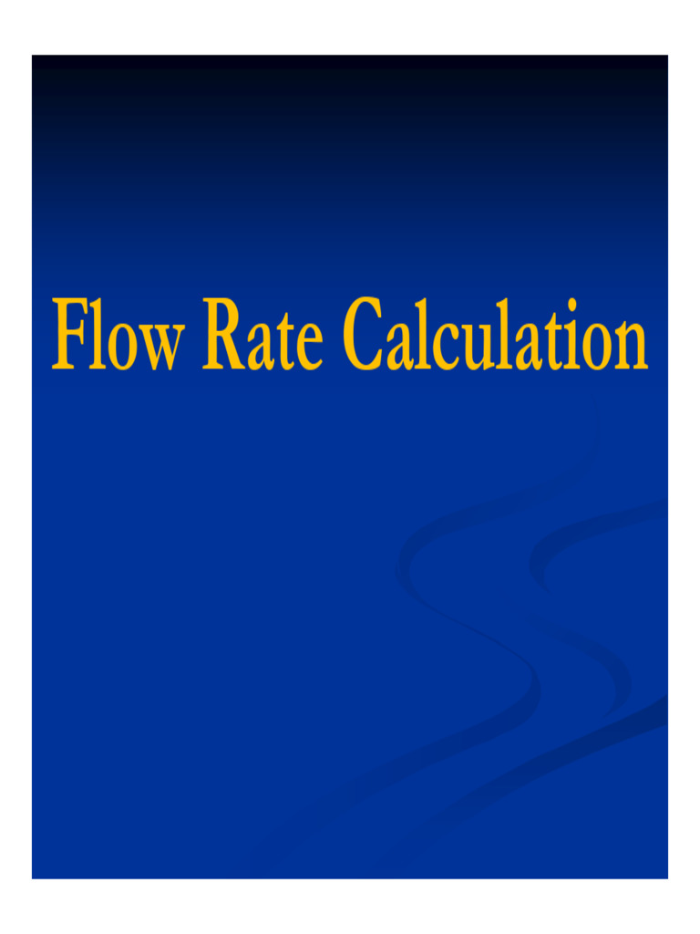 MC Lean Flow Rate Calculations | PDF | Flow Measurement | Gallon