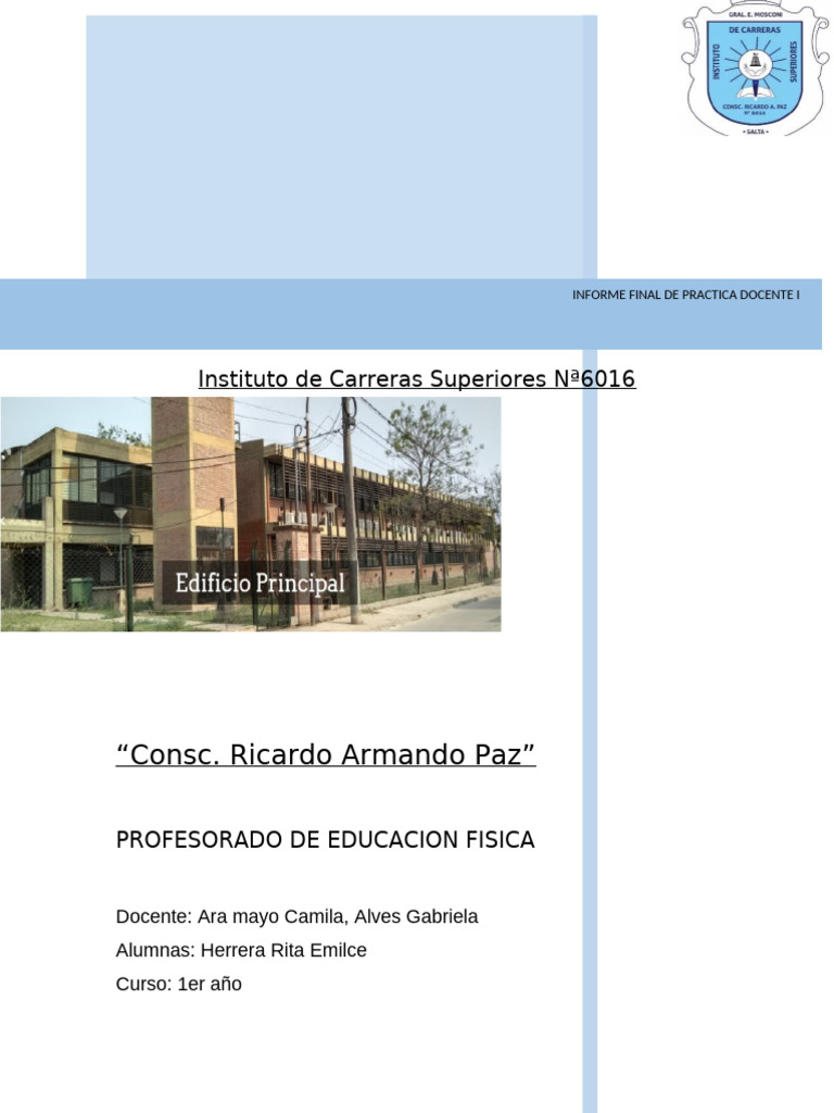 Informe de Pd1 Herrera Imprimir Ya | PDF | Enseñando | Maestros