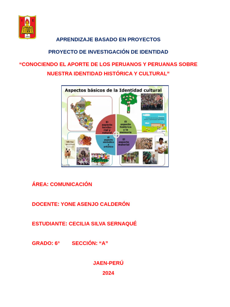 Proyecto de Identidad Mejorado 1 | PDF | Perú