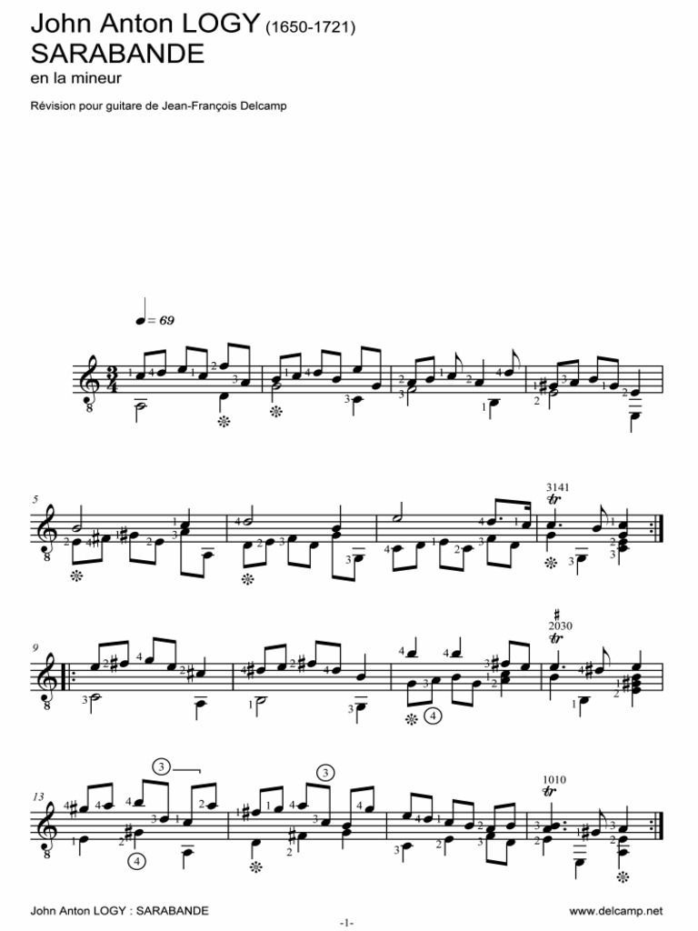 John Anton Logy Sarabande A Min | PDF