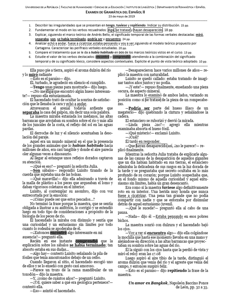 Análisis de Gramática Española II | PDF | Lingüística