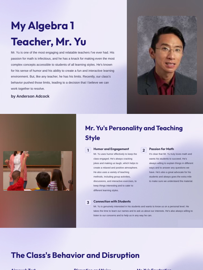 MR Yu Seats - Anderson A. - 6th Period (Yu) | PDF | Learning ...