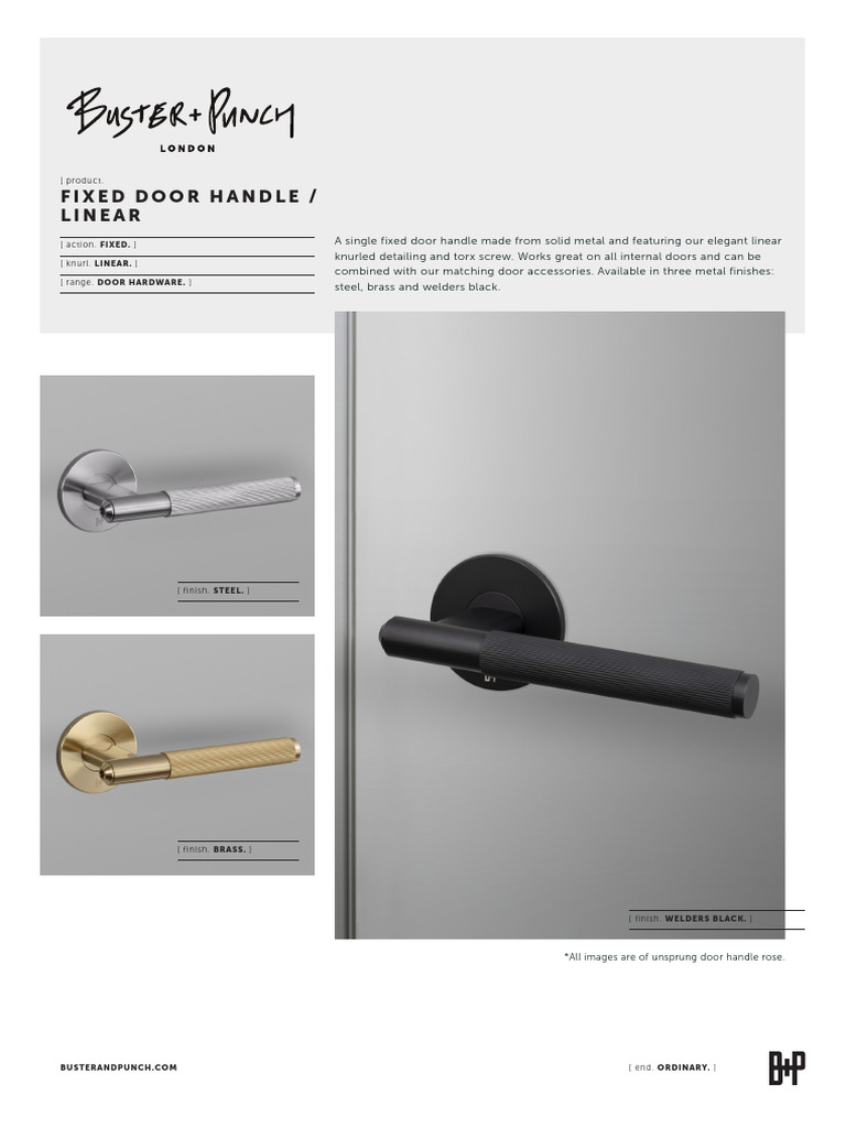 Elegant Fixed Door Handle in Metal | PDF | Door