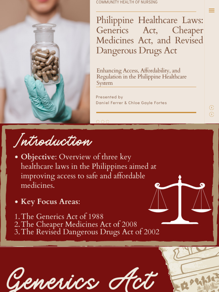 Generic Act Cheaper Medicine Revised Dangerous Drugs Act | PDF ...