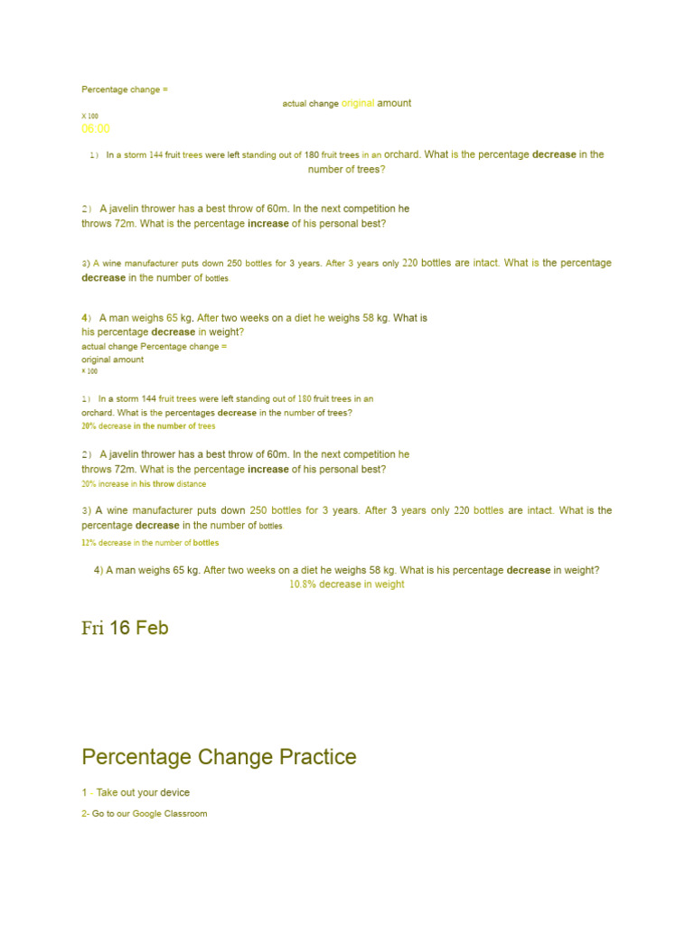 Reverse Percentage | PDF | Percentage