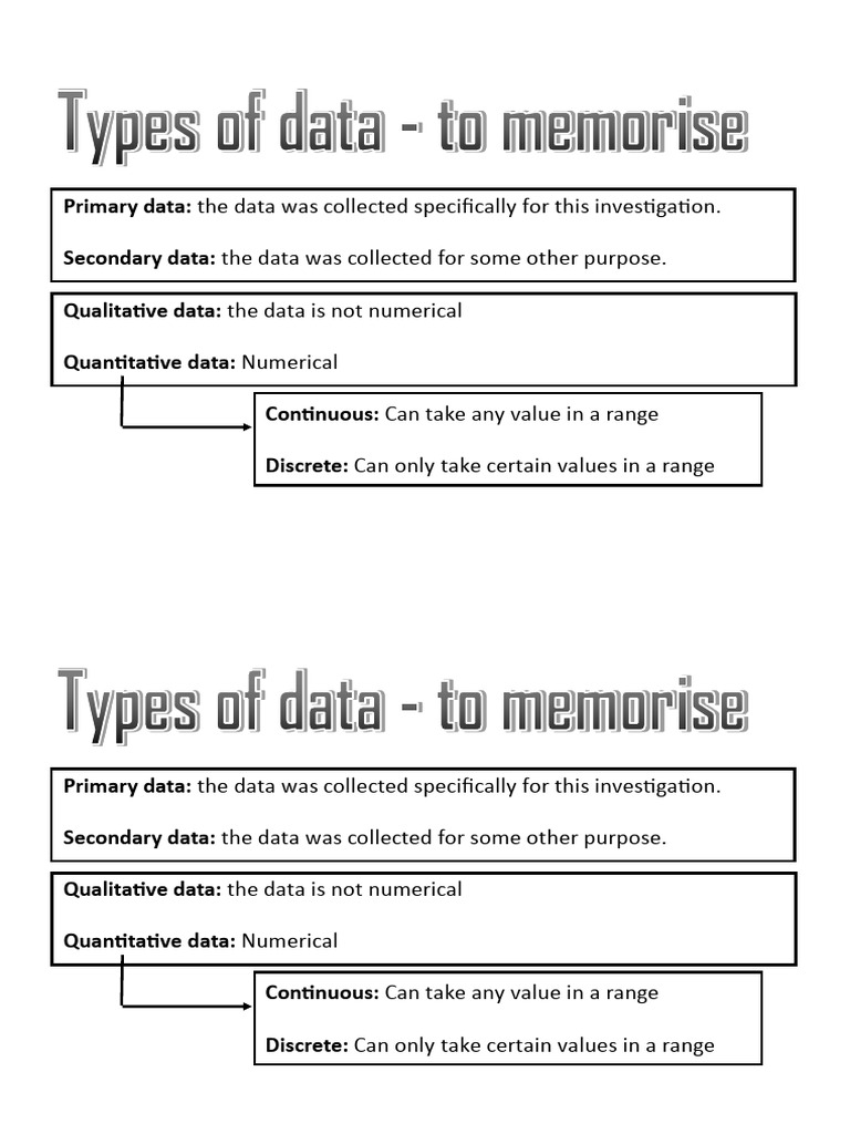 Handout 1 Types of Data | PDF