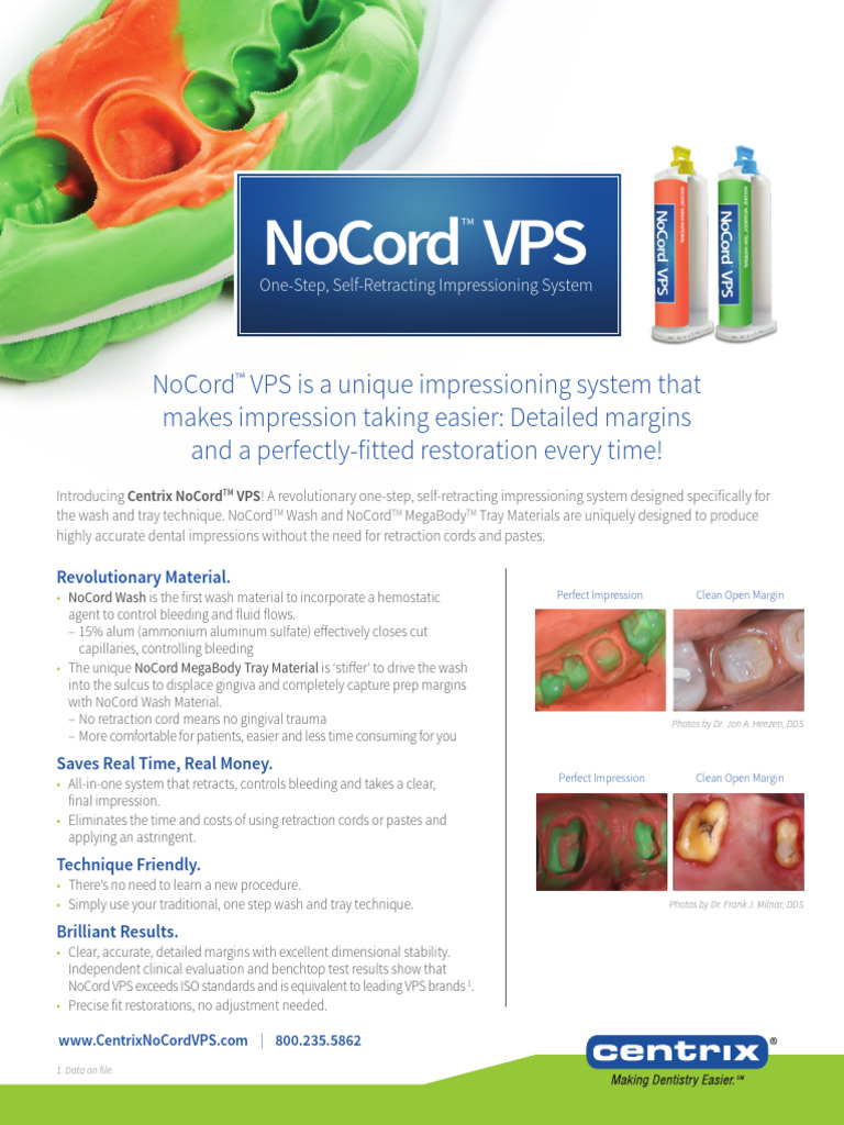 Centrix NoCord Brochure | PDF | Dentistry Branches