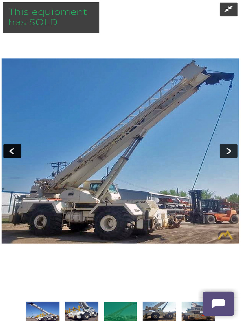 50t P&H Century 150 Rough Terrain Crane For Rent Hoists & Material ...