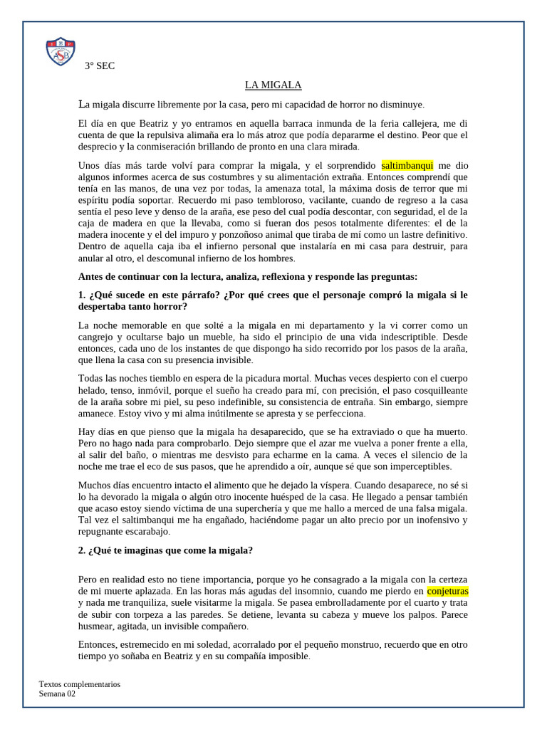 Textos Complemento 3ero | PDF