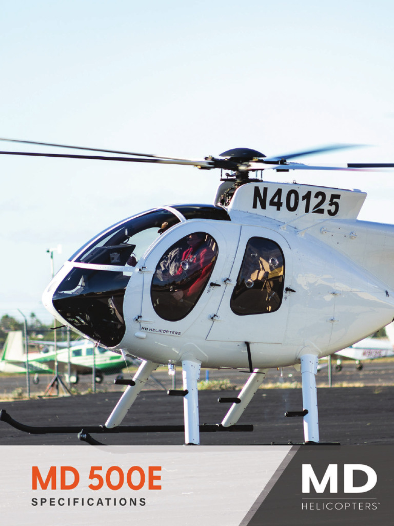 MD 500E Product Spec | PDF | Helicopter Rotor | Cockpit