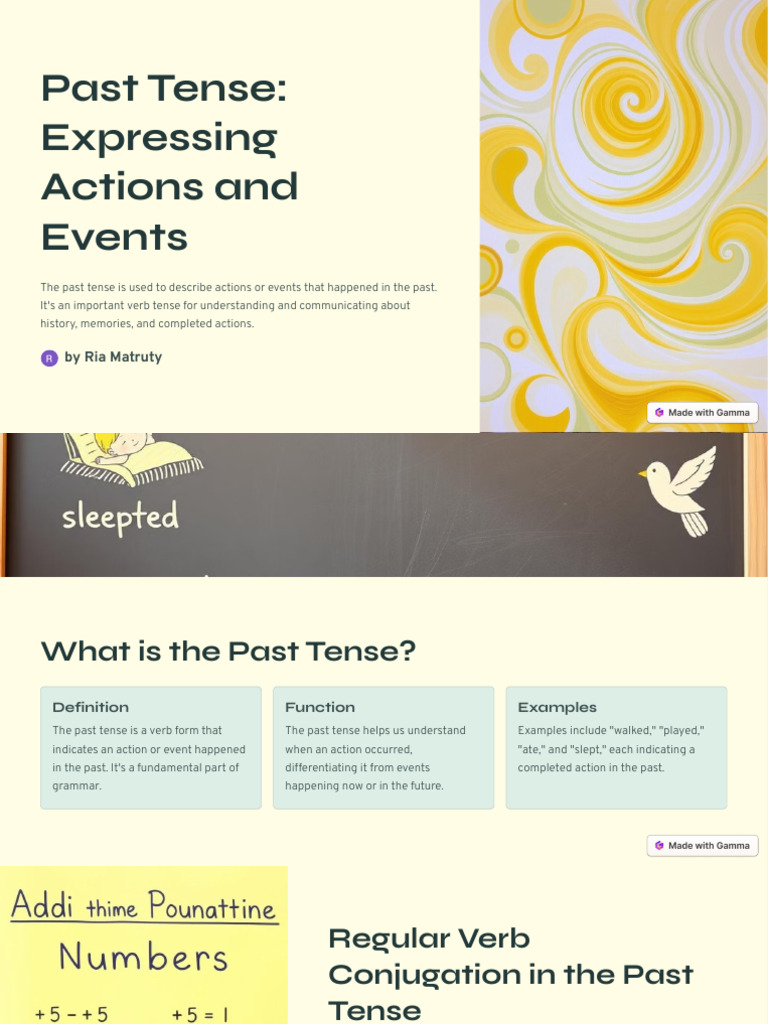 Mastering Past Tense Usage | PDF | Grammatical Tense | Verb