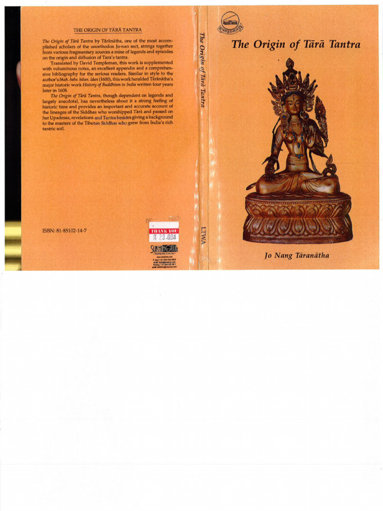 Taranatha Origin of Tara Tantra | PDF