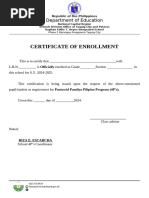 Certificate of Enrolment Sample | PDF