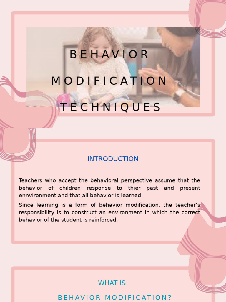 Behavior Modification Techniques | PDF | Reinforcement | Fear