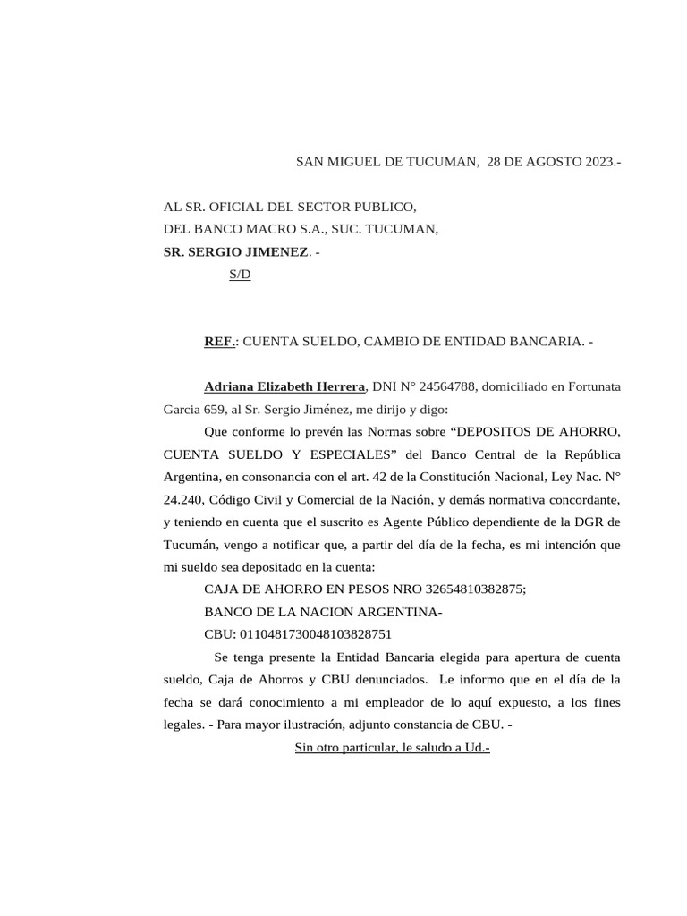 Nota Bco. Macro Informo Cambio-1 | PDF