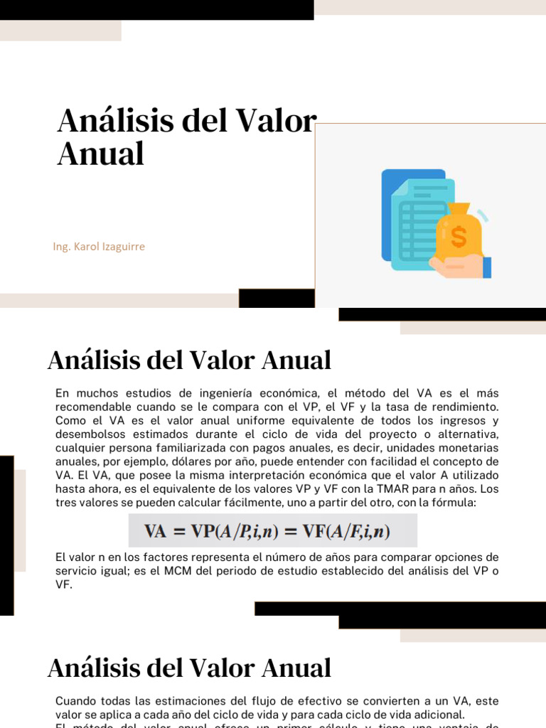 Análisis Del Valor Anual 2 | PDF | Capital (economía) | Inversiones