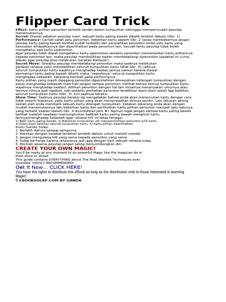 Flipper Card Trick | PDF