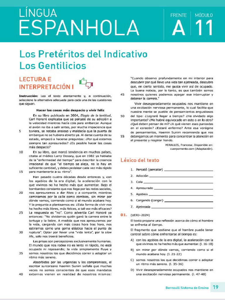 A011 Los Pretéritos Del Indicativo | PDF