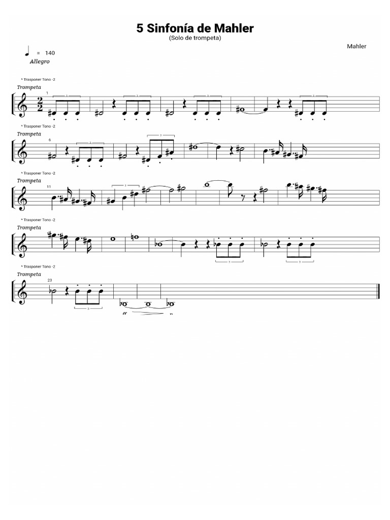 5 Sinfonía de Mahler | PDF