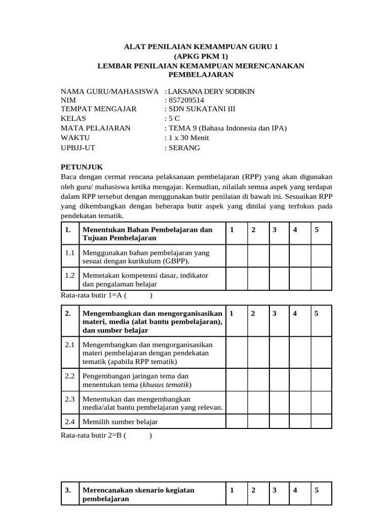 Apkg 1 Dan 2 PKM Kelas 5C | PDF