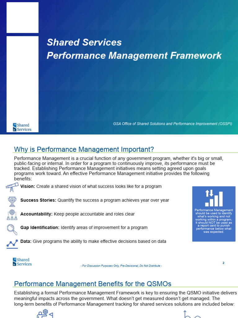 Shared Services Performance Management Framework For Website Download ...