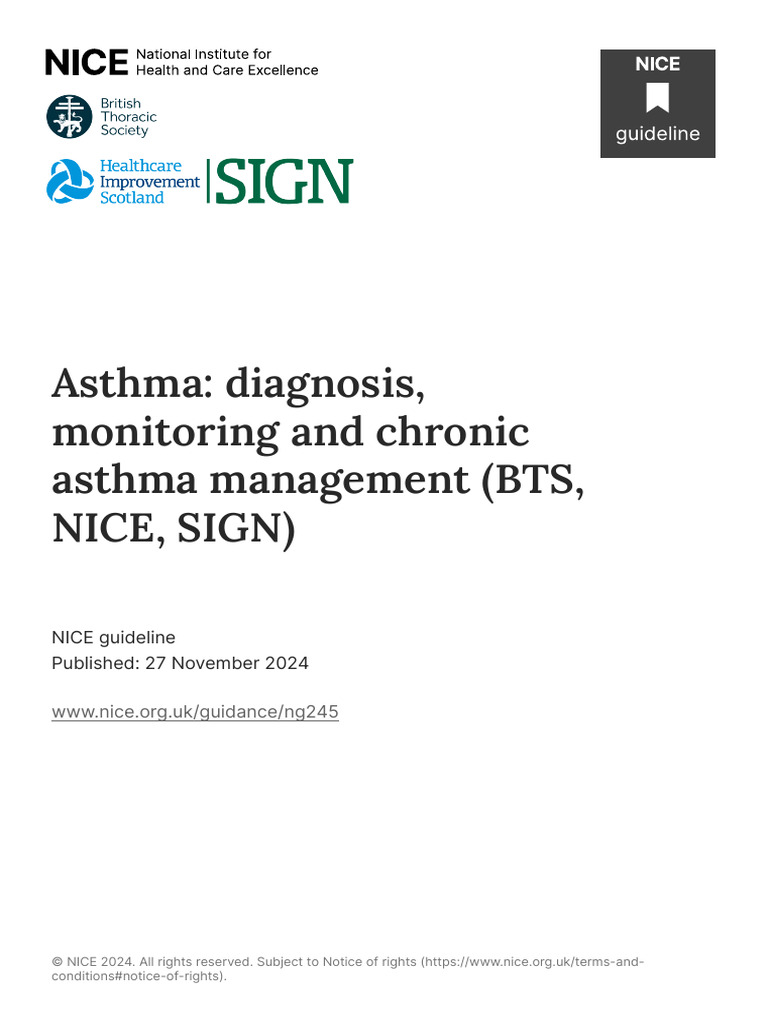 Asthma Diagnosis Monitoring and Chronic Asthma Management Bts Nice ...