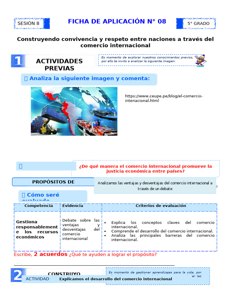 UNIDAD #7 - CC - SS - 5to FICHA 8 | PDF | Arancel | El comercio internacional