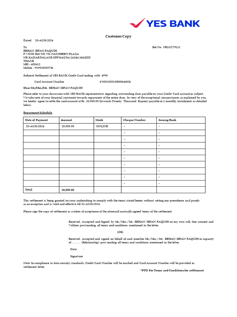 YBLCC79111 | PDF | Payments | Banks