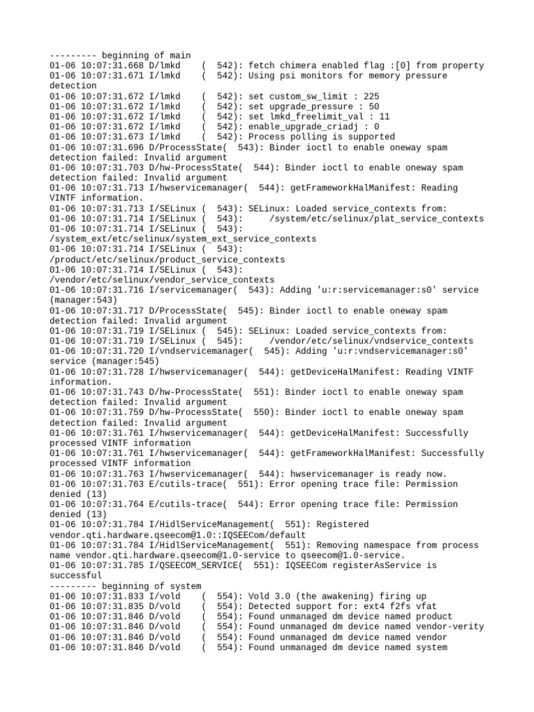 System Log for Developers | PDF | Operating System Technology | Computing
