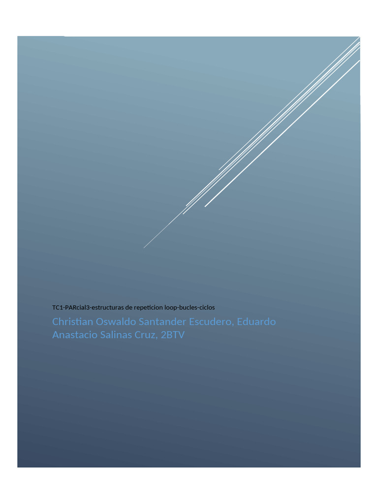 TC1-Parcial3-Estructuras de Repeticion Loop-Bucles-Ciclos | PDF