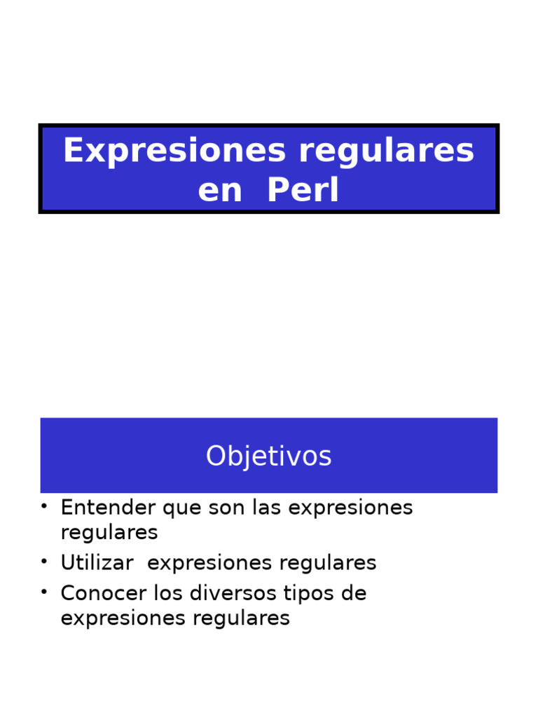 Expresiones Regulares Perl 2024 | PDF | Expresión regular | Lenguaje de programación