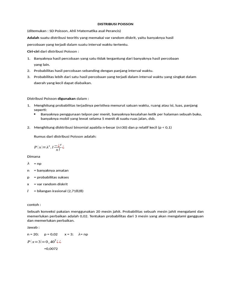 Distribusi Poisson 3 | PDF