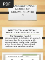 Barnlunds Transactional Model | PDF | Communication | Information
