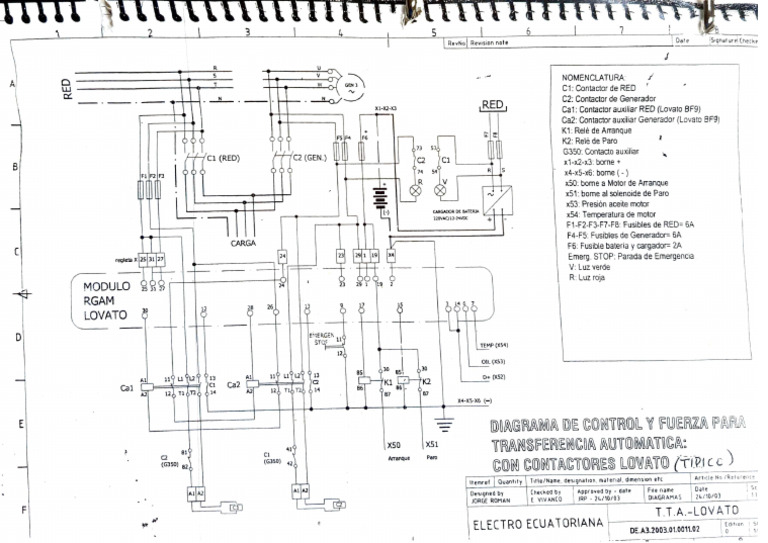 Transferencia Automática Lovato | PDF | Componentes | Cable