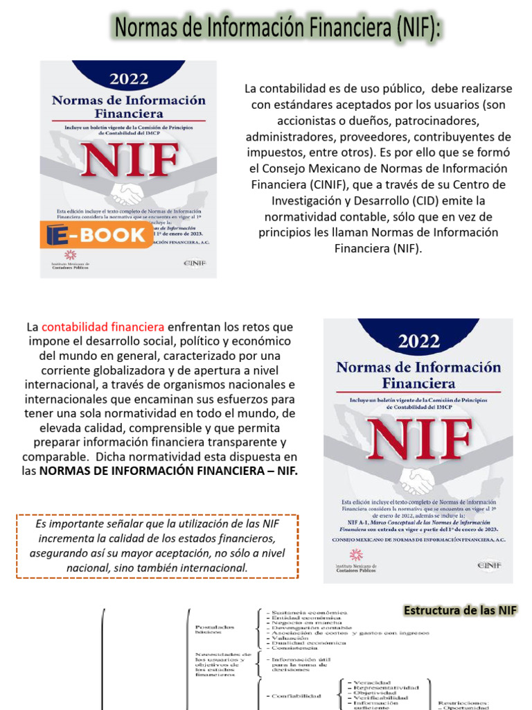 Normas de Información Financiera NIF | PDF | Contabilidad | Estado financiero