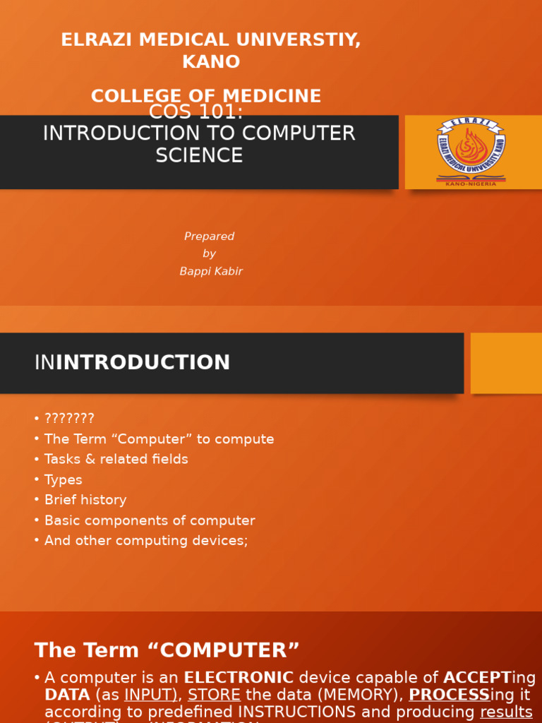COS 101 Slides | PDF | Personal Computers | Computing