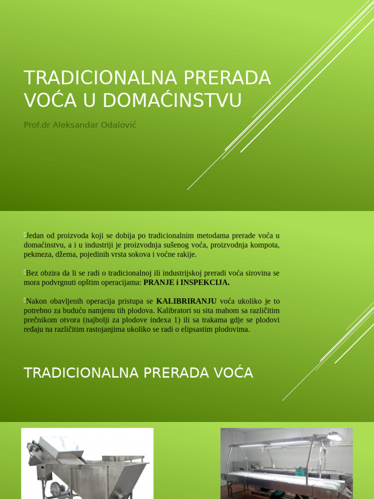 Prerada Voća II | PDF