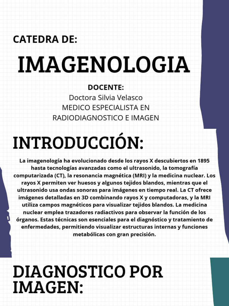 IMAGENOLOGIA | PDF | Imagenes medicas | Imagen de resonancia magnética