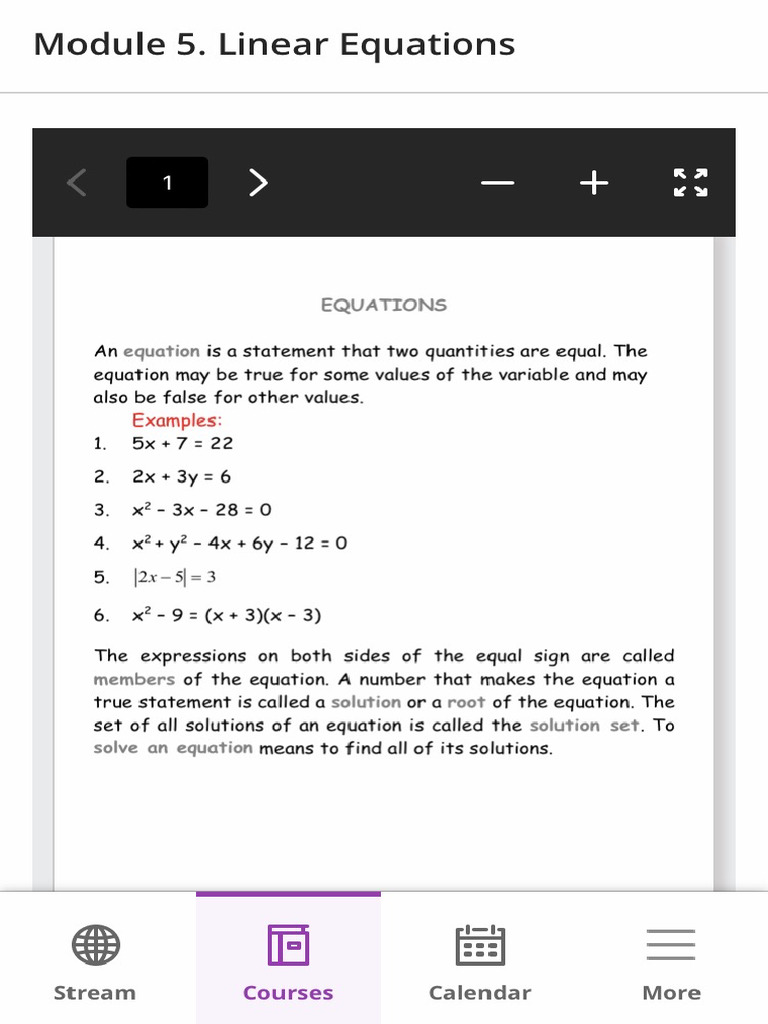 Linear Equation | PDF